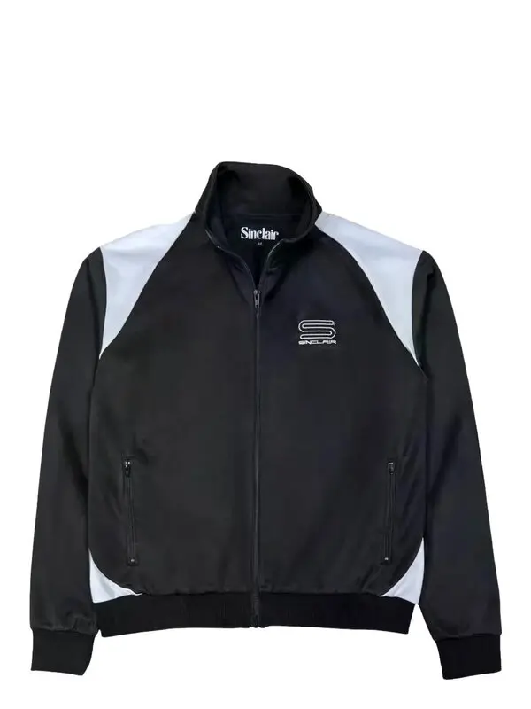 SINCLAIR Logo-embroidered Panelled Track Jacket - Black