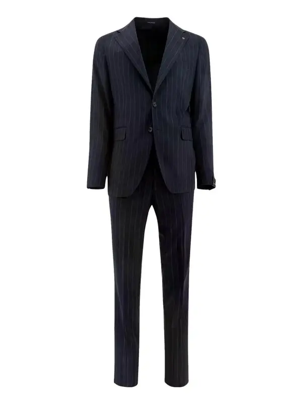 Tagliatore Pinstripe Wool Suit - Blue