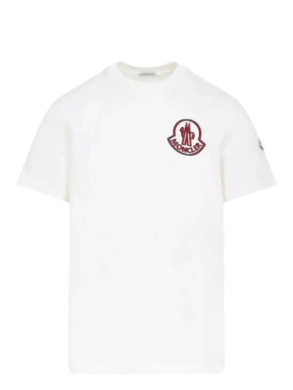 Moncler Logo-patch Cotton T-shirt - White