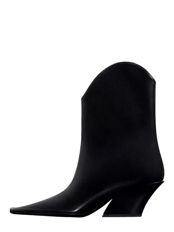 MUGLER 65mm Square-toe Sculpted-heel Boots - Black