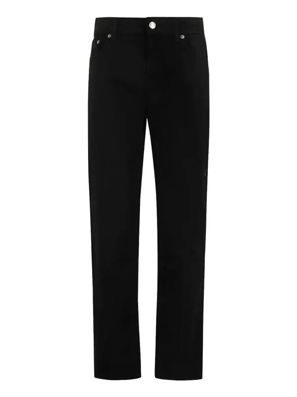 DEPARTMENT 5 Straight Logo-patch Trousers - Black