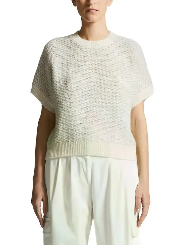 Peserico Textured Short-sleeve Knitted Top - Neutrals