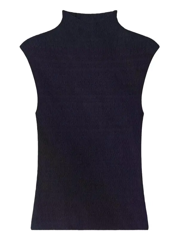 A.L.C. Sleeveless Mock-neck Top - Blue