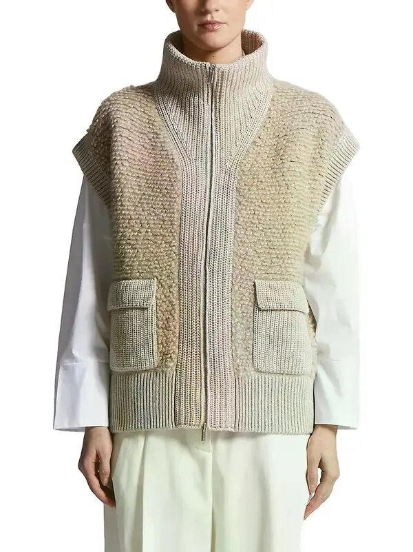 Peserico Knitted Vest - Neutrals