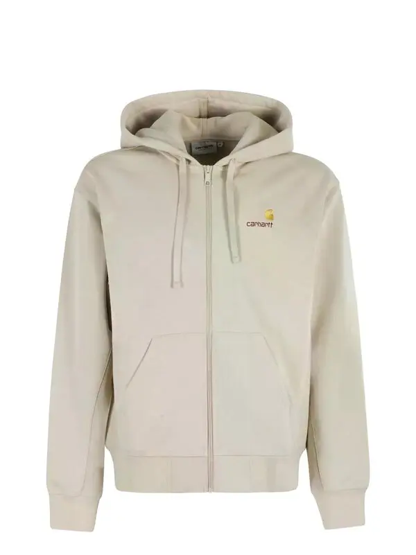 Carhartt Work In Progress Embroidered-logo Hoodie - Neutrals