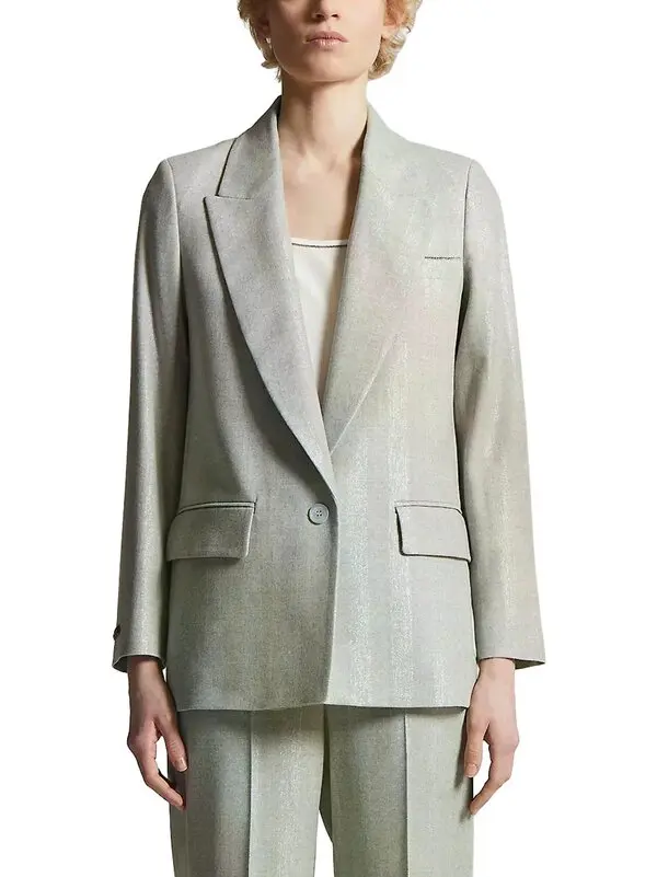 Peserico Single-breasted Blazer - Grey