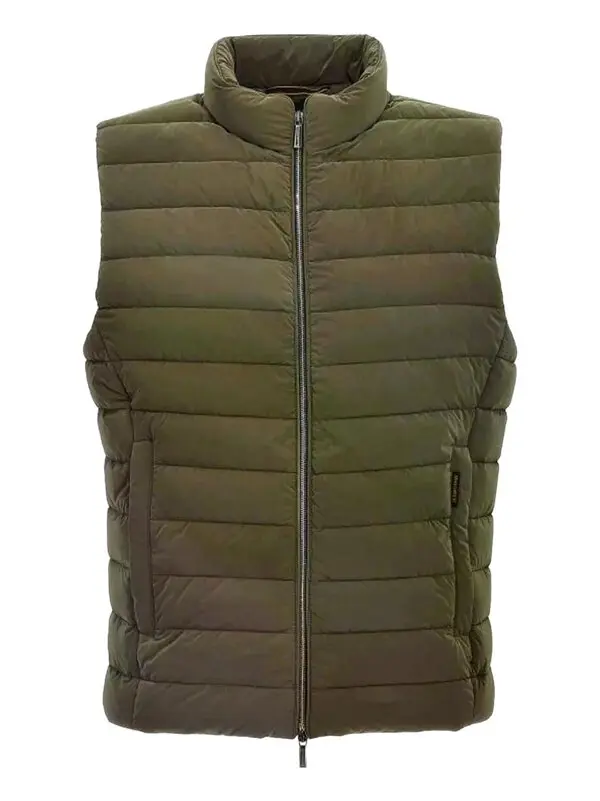 MOORER Quilted Zip-front Gilet - Green
