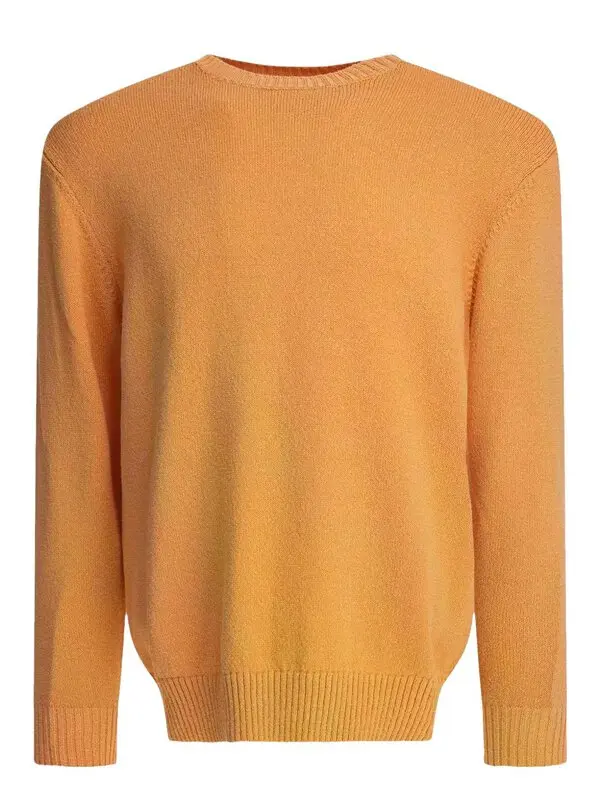 BEAMS Round-neck Cotton Sweater - Orange