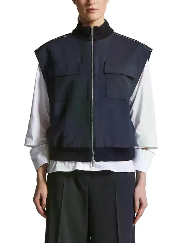 Peserico Zip-front Gilet - Blue
