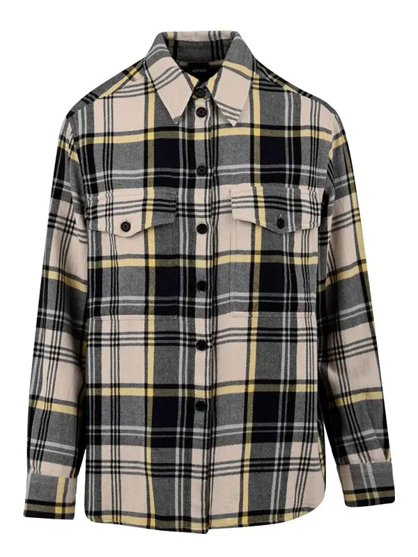 Aspesi Plaid Shirt - Clear Blue