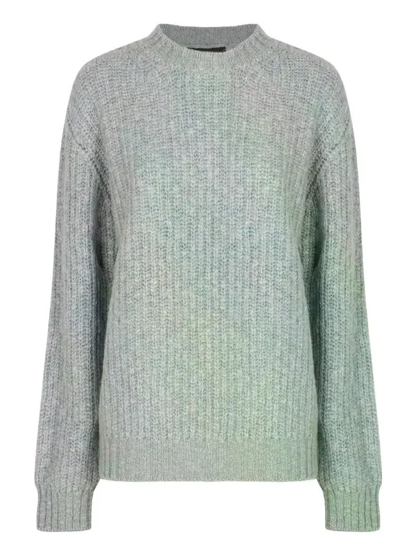 SLOWEAR Ribbed Virgin Wool Sweater - Grey