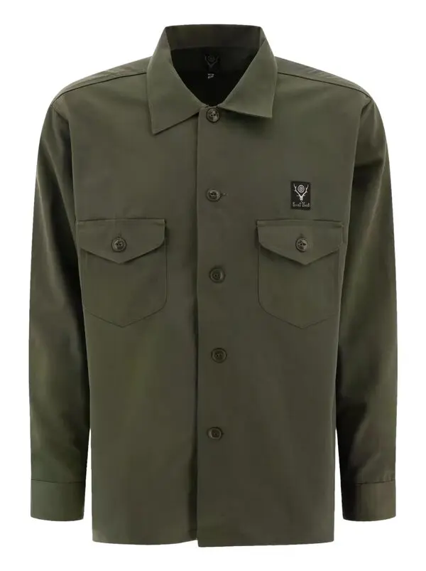 SOUTH2 WEST8 Patch-pocket Button-up Shirt - Green