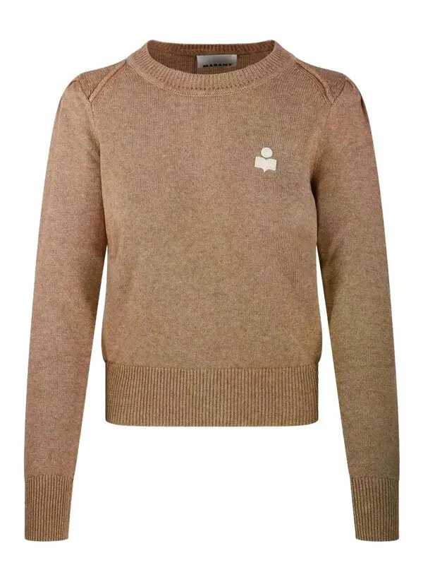 MARANT ETOILE Crew-neck Logo Sweater - Brown