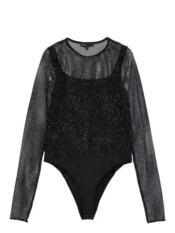 Maje Long-sleeve Bodysuit - Black