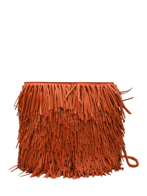 Dragon Diffusion Fringe Hobo Bag - Orange