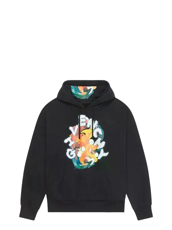 Givenchy Psychedelic Print Hoodie - Black