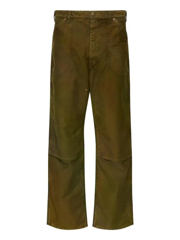 MAISON MARGIELA Patch Cotton Trousers - Brown