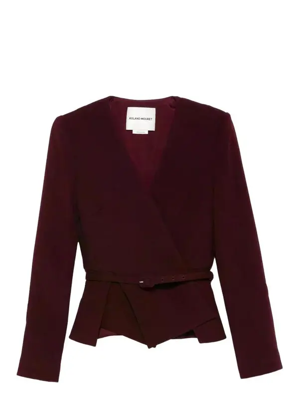 Roland Mouret Belted Wrap Jacket - Red