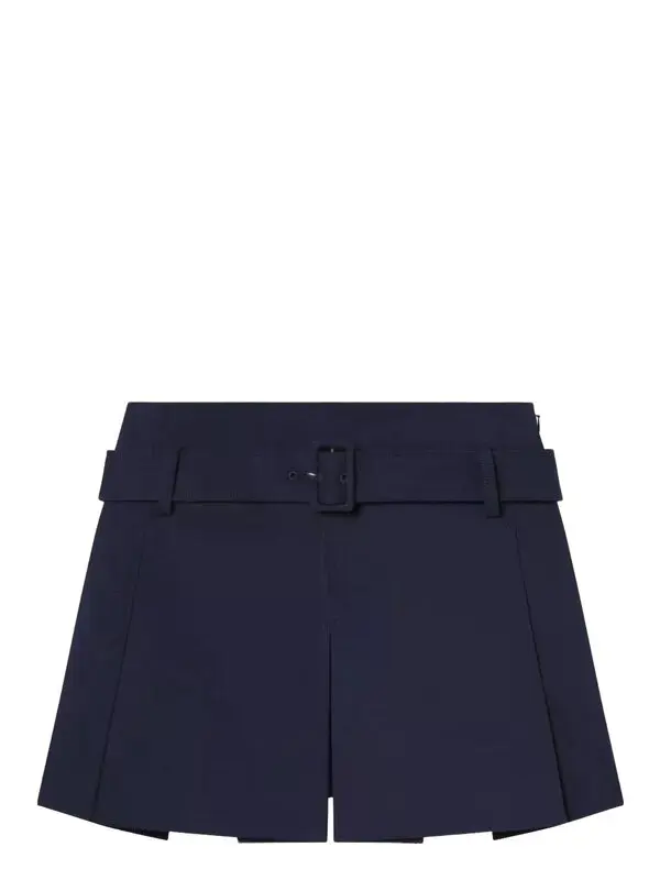 A.L.C. Belted Pleat-detail Shorts - Blue