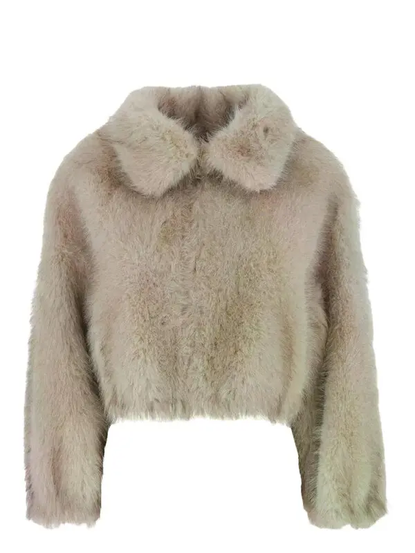 VALENTINI 1972 Collared Faux-fur Jacket - Neutrals
