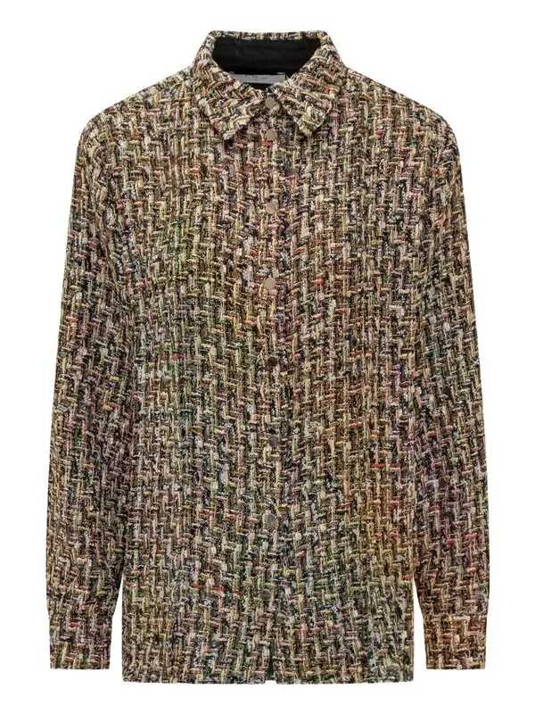 IRO PARIS Tweed-effect Woven Shirt - Brown