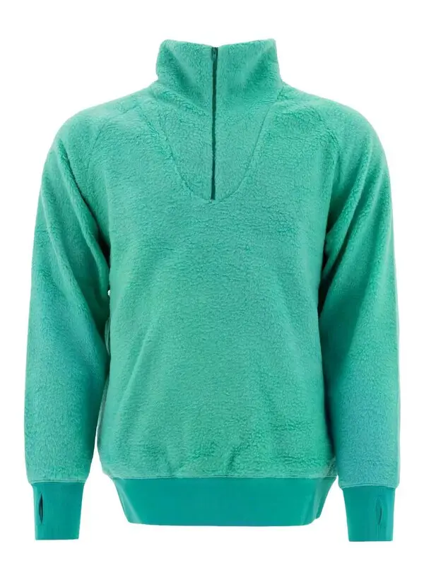 BEAMS High-neck Fleece Sweater - Green