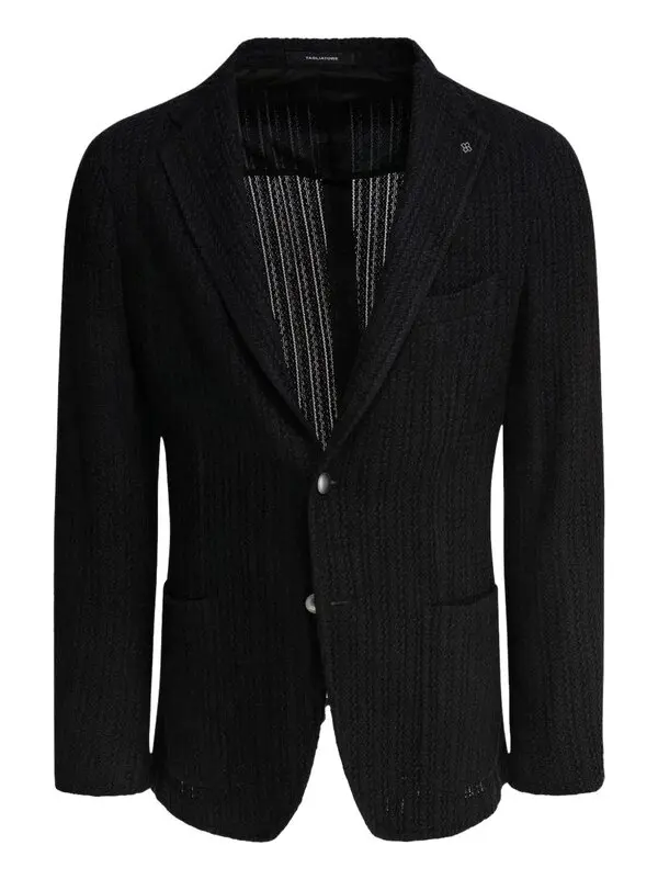 Tagliatore Knitted Two-button Jacket - Black