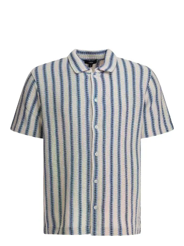 Vince Striped Short-sleeve Shirt - Blue