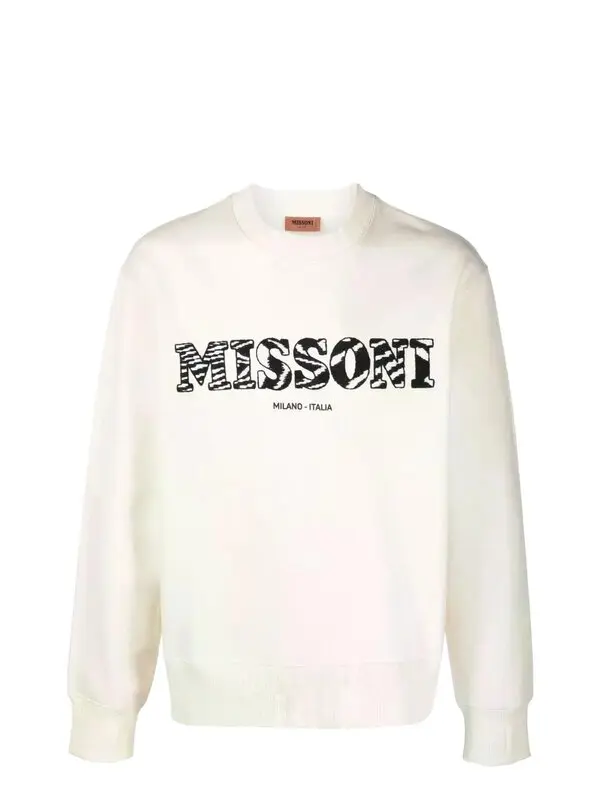 Missoni Logo Cotton Sweatshirt - Neutrals