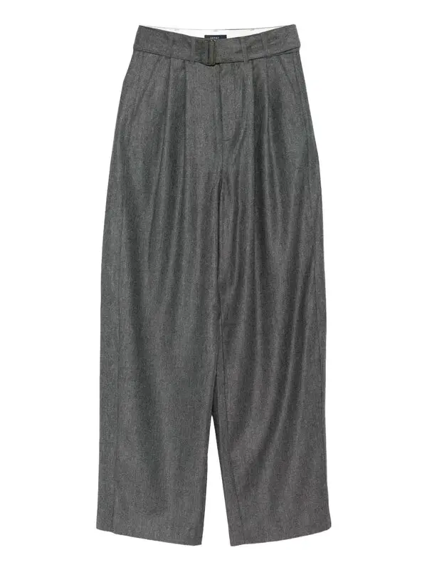 Soeur Pleated Belted Trousers - Grey