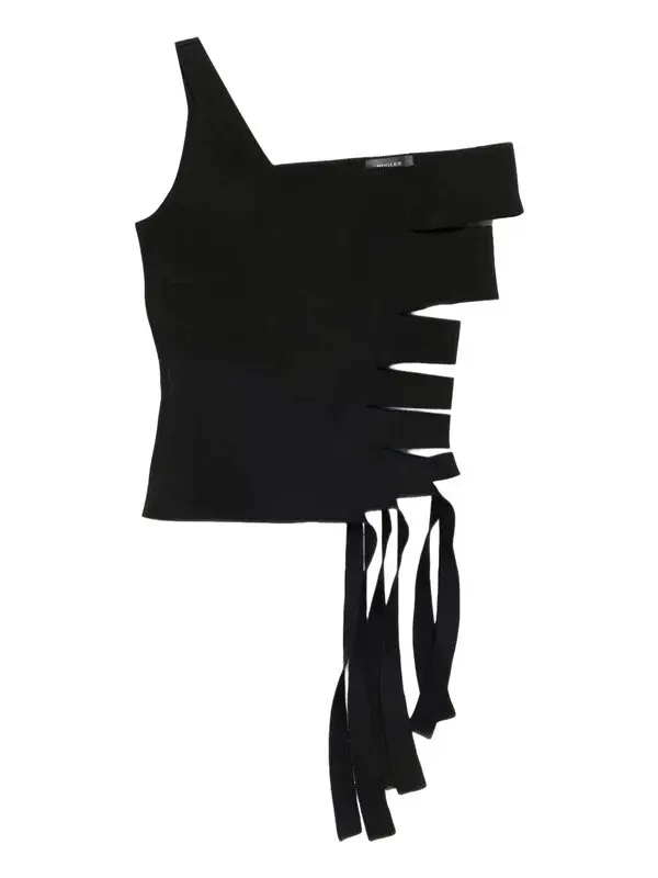 MUGLER Asymmetrical Tank-top - Black