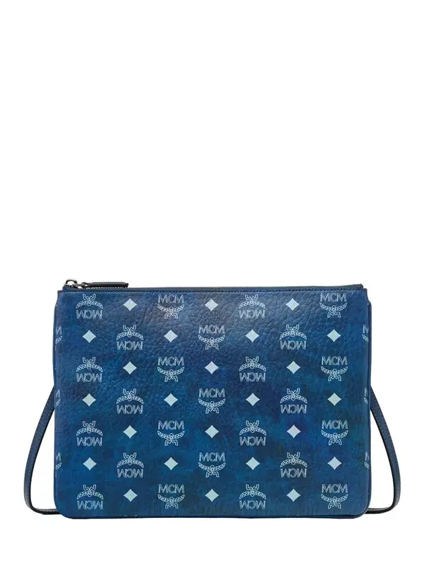 Mcm Visetos Crossbody Pouch - Blue