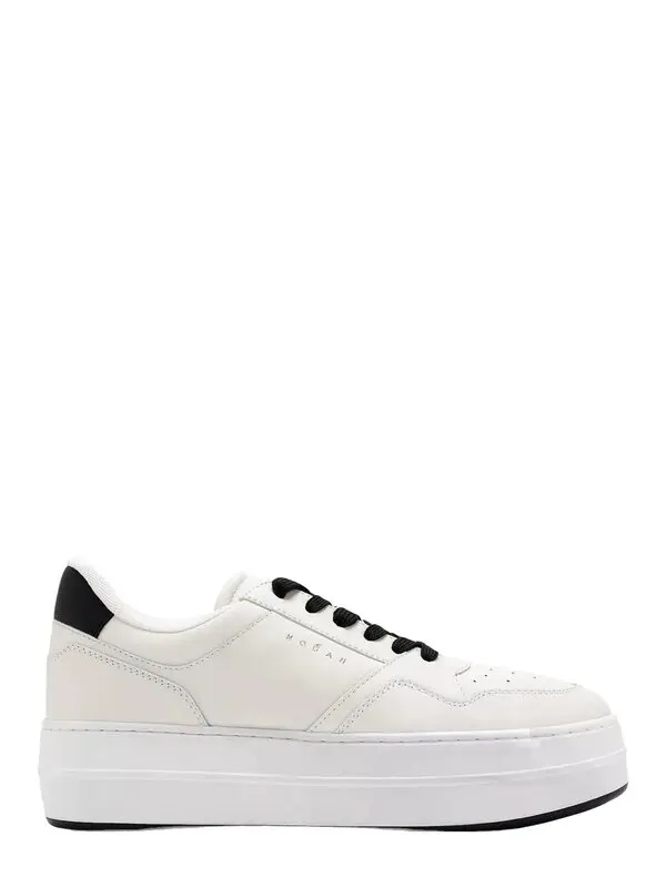 Hogan Platform Leather Sneakers - White