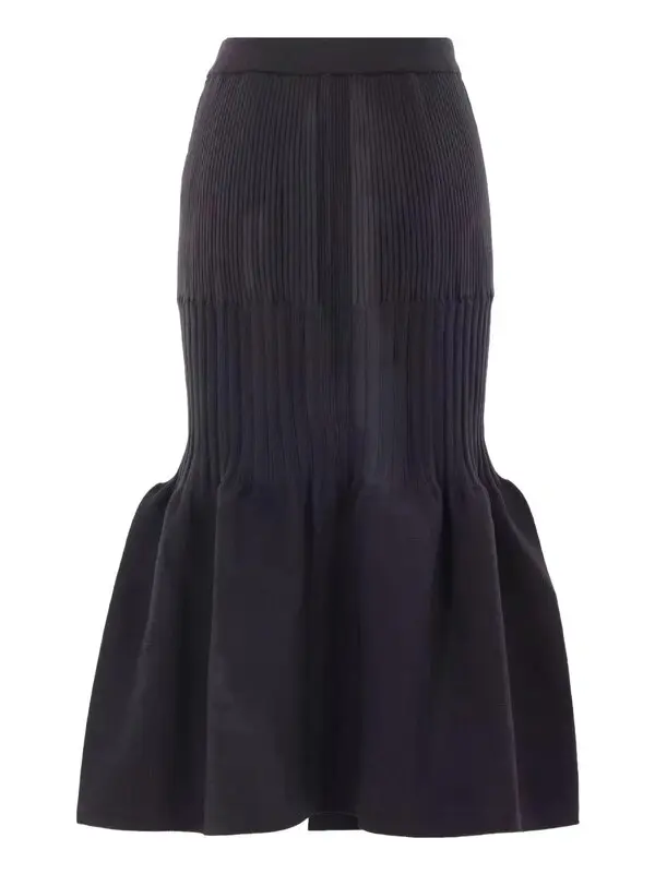 CFCL Ribbed Peplum Skirt - Black