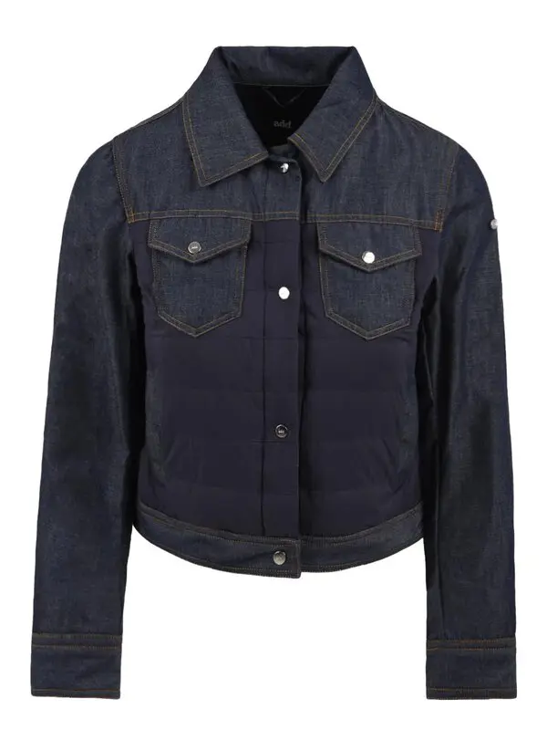 Add Quilted Denim Jacket - Light Blue Denim