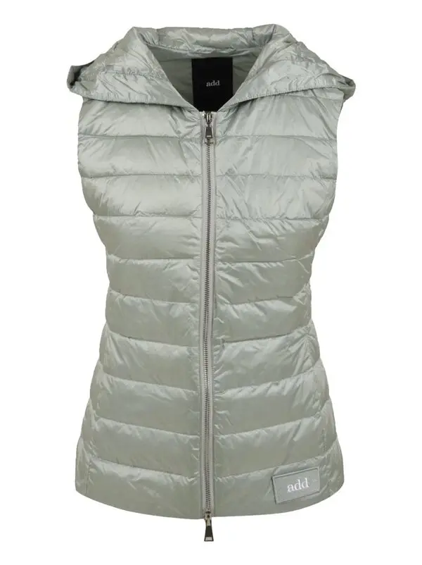 Add Padded Zip-up Vest - Slate Grey