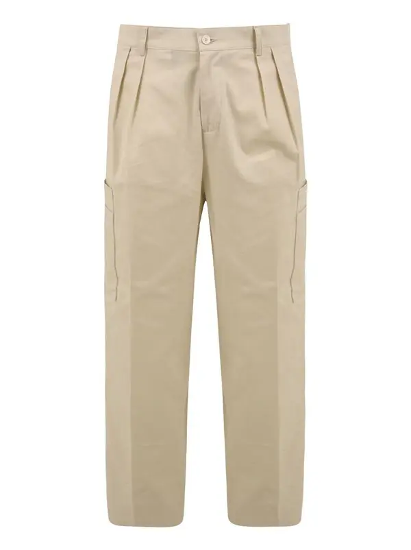 DANIELE ALESSANDRINI Pleated Trousers - Cream