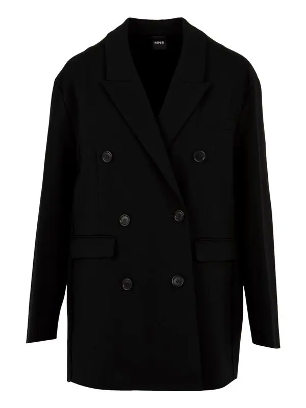 Aspesi Tailored Coat - 01241 Nero