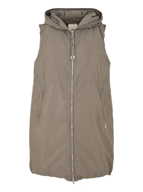 Add Zip Up Hooded Coat - 7679 Taupe