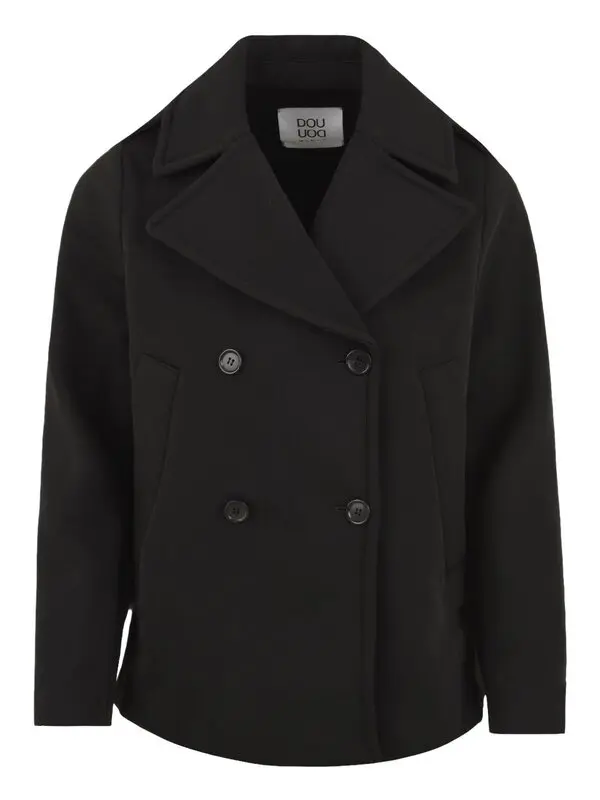 DOUUOD Double-breasted Jacket - Black