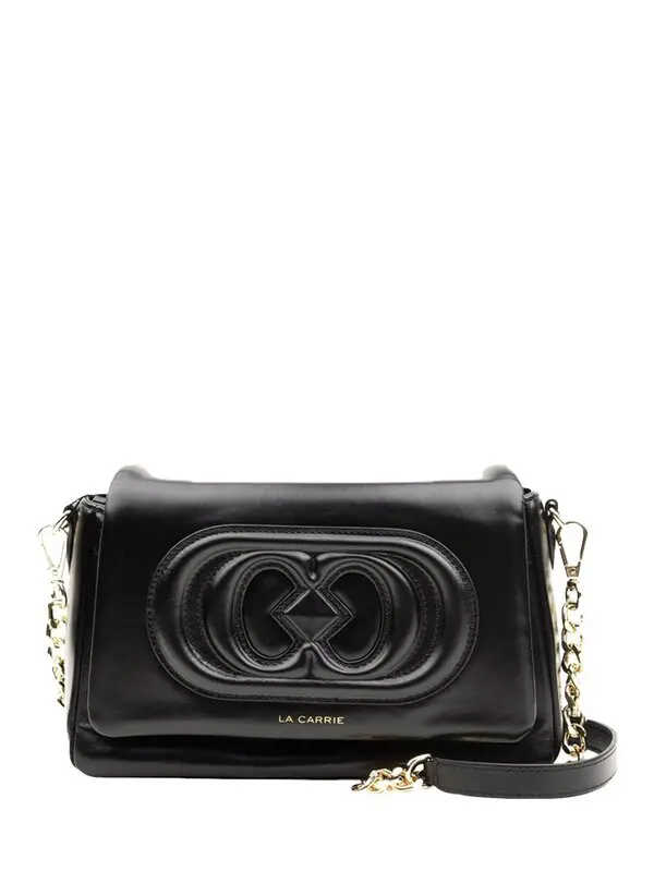 LA CARRIE Shoulder Bag With Chain Strap - Black