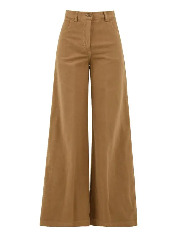 Aspesi Wide Leg Trousers - Cappuccino
