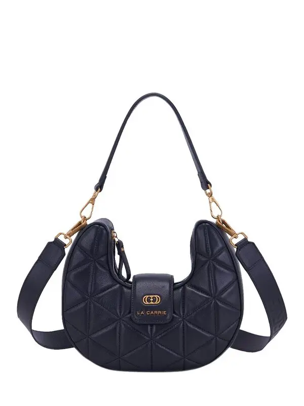 LA CARRIE Quilted Shoulder Bag - Black