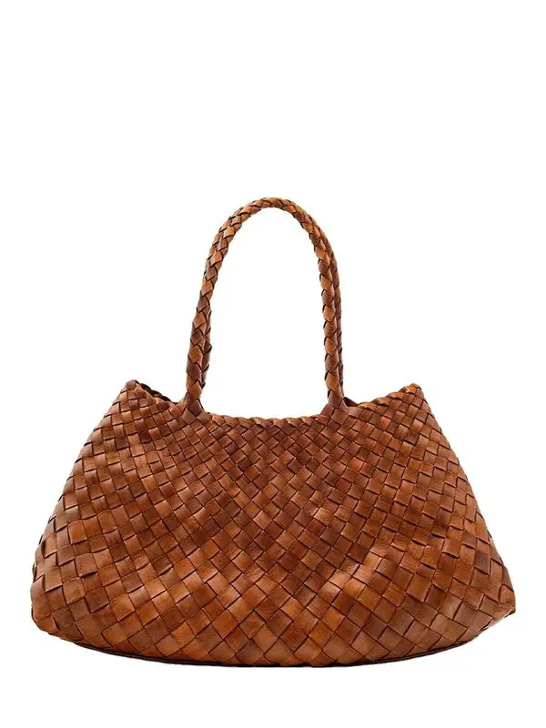 Dragon Diffusion Woven Leather Tote - Brown