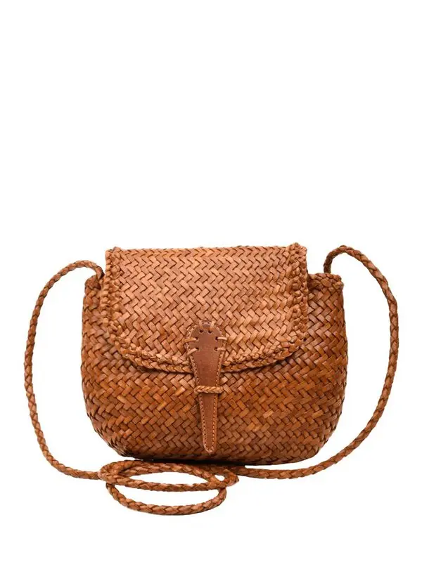 Dragon Diffusion Woven Shoulder Bag - Brown