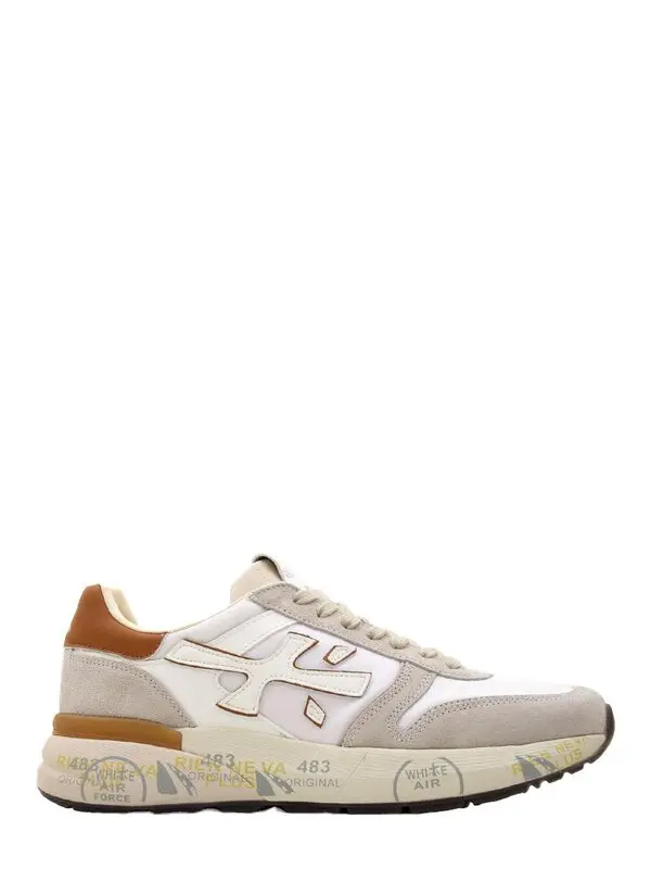 Premiata Low Top Sneakers - White/grey/camel