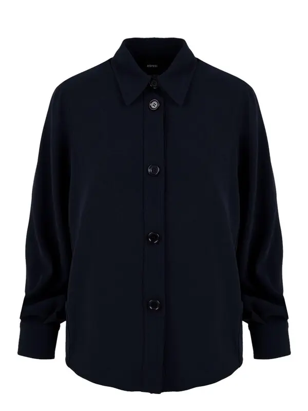 Aspesi Button-down Shirt - 10098 Blu Navy
