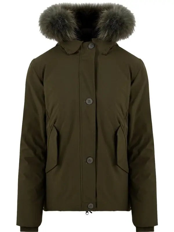 BOMBOOGIE Hooded Coat - 322 Olive Night