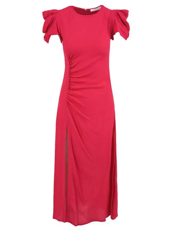 MAR DE MARGARITAS Midi Dress - Fuchsia