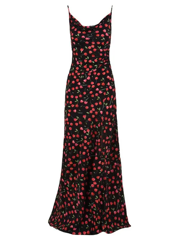 MAR DE MARGARITAS Printed Maxi Dress - Cerises Noir